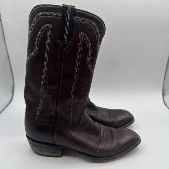 Lucchese | Shoes | Lucchese Brown Leather Cowboy Boots | Poshmark